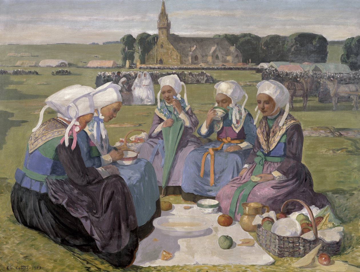 Frauen von Plougastel beim Pardon von Notre-Dame de la Palud, 1903